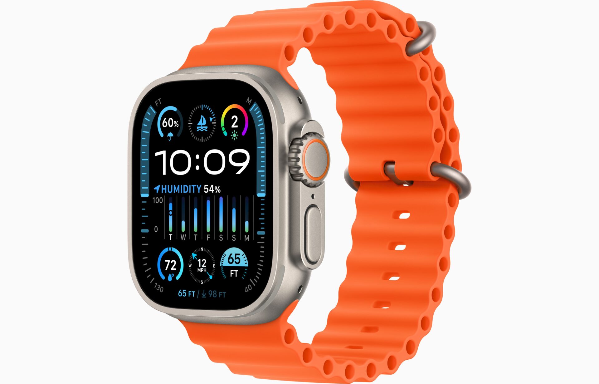 Apple Watch Ultra 2 Ocean Band Orange Mac Store Indonesia